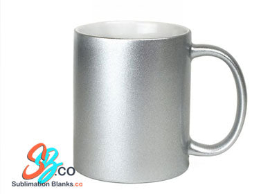 11 oz. Sublimation Ceramic Silver or Gold Mug – Sublimation Blanks Canada